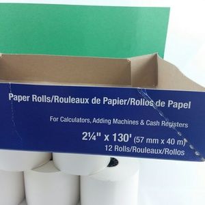 Premier | Office | Bundle Of 5 White Paper Rolls For Adding Machines ...